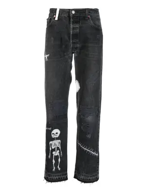 GALLERY DEPT. Mid-rise Straight-leg Jeans - Black