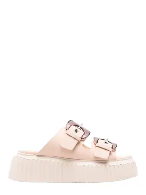 Agl Agatha Double-buckle Slippers - Pink