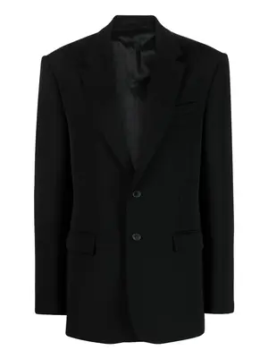 Wardrobe.NYC Relaxed-fit Single-breasted Blazer - Black