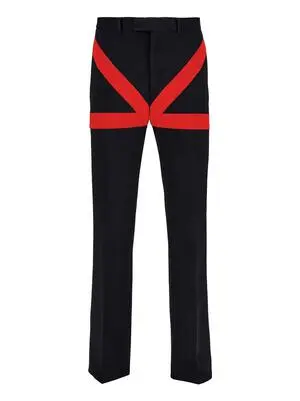 FERRAGAMO Graphic Print Tailored Trousers - Black