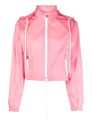 Moncler Drawstring Hooded Jacket - Pink