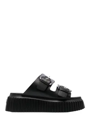 Agl Agatha Double-buckle Slippers - Black