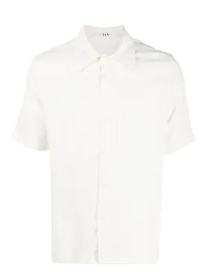 Séfr Buttoned Short-sleeved Shirt - Neutrals