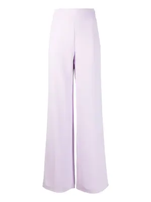 Amen Wide-leg High-waisted Trousers - Purple