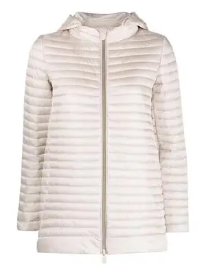 SAVE THE DUCK Alexa Hooded Padded Jacket - Neutrals