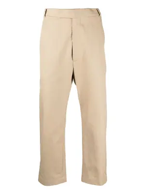 Thom Browne Cropped Cotton Chinos - Brown