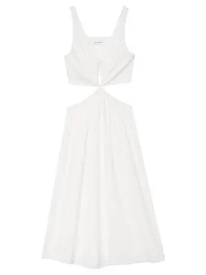 ANINE BING Dione Cut-out Midi Dress - White