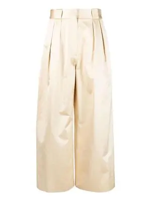 Khaite The Rico High-waist Wide-leg Trousers - Neutrals