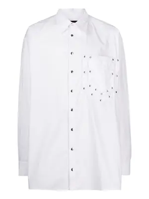 WEINSANTO Studded Cotton Shirt - White