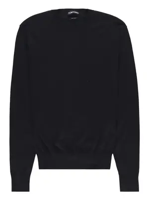 TOM FORD Crew-neck Cotton Jumper - Black