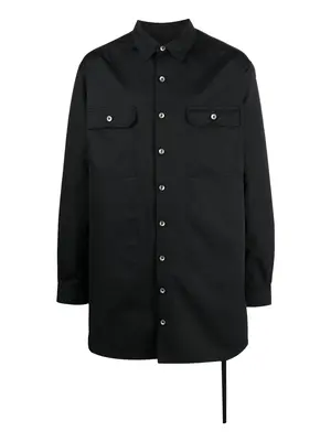 Rick Owens Cotton Shirt Jacket - Blue