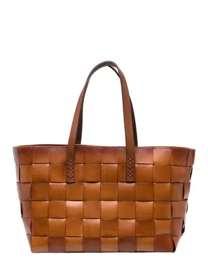 Dragon Diffusion Woven Leather Tote Bag - Brown