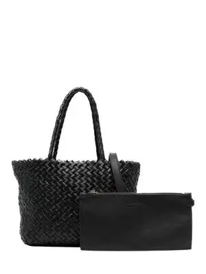 Dragon Diffusion Woven Leather Tote - Black