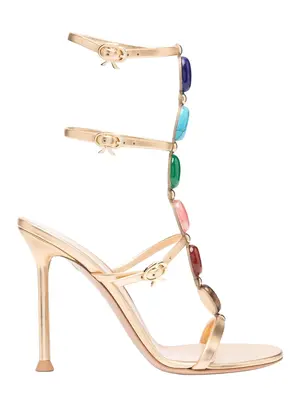 GIANVITO ROSSI Shanti 105mm Gladiator Sandals - Gold