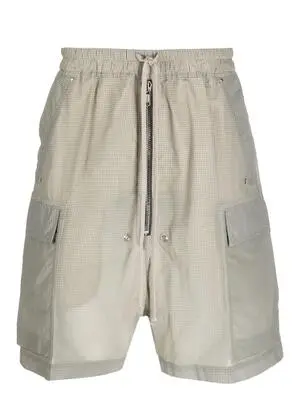 Rick Owens Check-print Knee-length Shorts - Neutrals