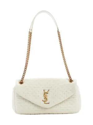Saint Laurent Small Lou Organza Puffer Shoulder Bag - White Corn/new Chant