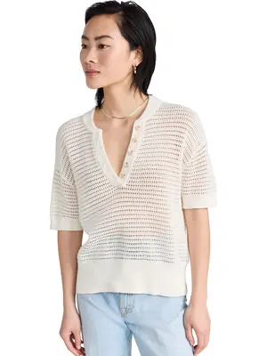 Varley Callie Knit Top - Egret