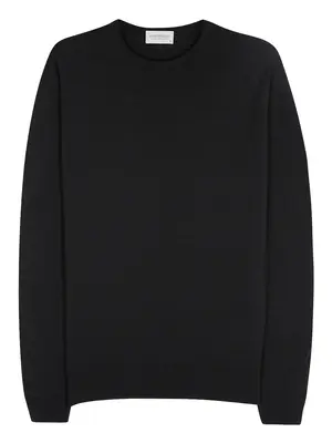 John Smedley Lundy Fine-knit Wool Jumper - Black