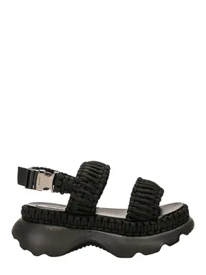 Moncler Belay Woven Sandal - Black