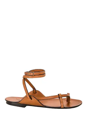 SAINT LAURENT Saint Laurent Ankle Strap Flat Sandal