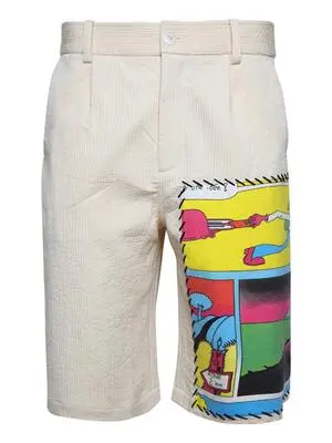 THE ELDER STATESMAN Ripple Pleat Virot Short - Ivory