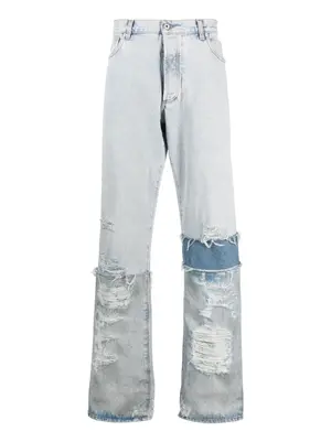 Heron Preston Multi-panel Denim Jeans - Blue
