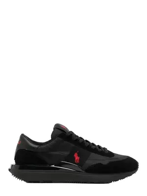 Polo Ralph Lauren Embroidered-logo Low-top Sneakers - Black