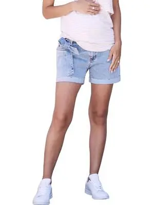 ANGEL MATERNITY Denim Shorts - Blue Denim