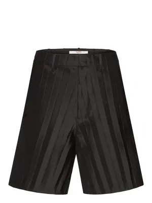 Valentino Garavani Pleated Tailored Shorts - Black