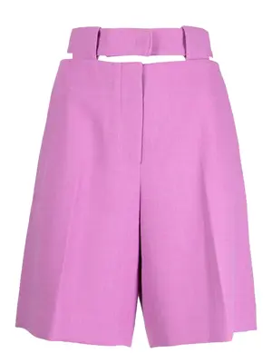 SYSTEM Cut-out Tailored Shorts - Purple