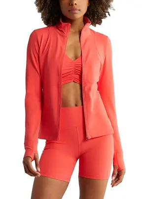 Zella Zella Studio Luxe Performance Jacket Red Cayenne