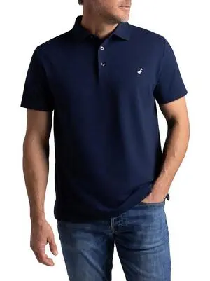 HYPERNATURAL El Capitán Classic Fit Supima® Cotton Blend Piqué Golf Polo - Midnight Navy