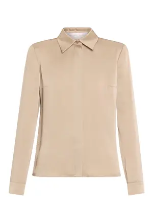 Michael Kors Michael Kors Collection Hansen Charmeuse Shirt Sand