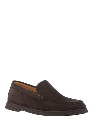 Hugo Boss Sienne Moc Toe Loafers Dark Brown Tonal