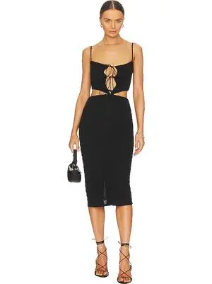 CAMILA COELHO Ebony Midi Dress - Black