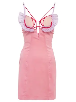 NENSI DOJAKA Silk-blend Minidress - Pink