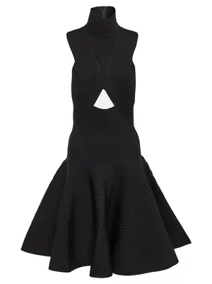Alaïa Cutout High-neck Mini Dress - Black