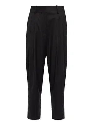 ALAÏA Alaïa Herringbone Tapered Wool Trousers