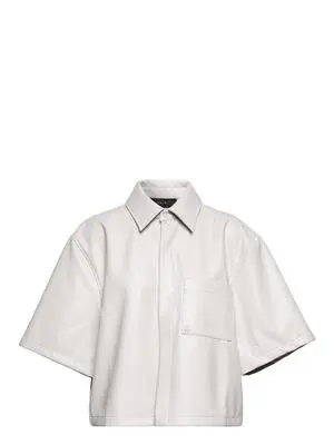 Amiri Cropped Overshirt - Beige