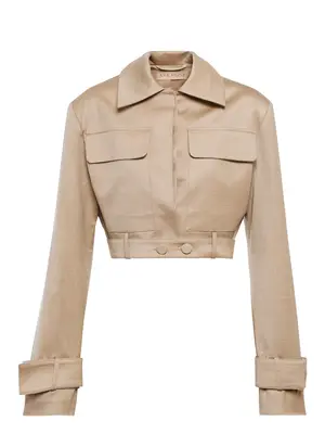 AYA MUSE Cropped Wool-blend Jacket - Beige
