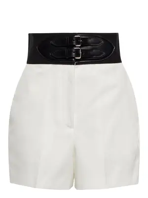 Alaïa Belted High-rise Shorts - White