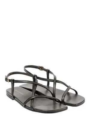 Dries Van Noten Leather Square Open Toe Platform Sandals - Brown