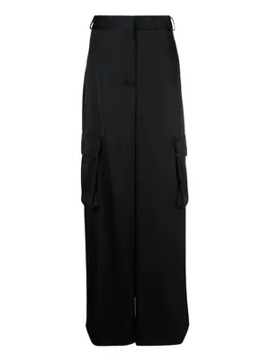 Versace Wide-leg Cargo Trousers - Black