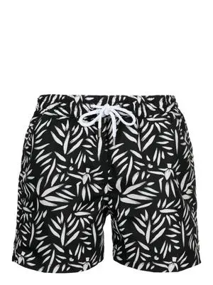 Frescobol Carioca Abstract-print Swim Shorts - Black