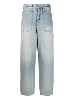 Kenzo Wide-leg Cropped Jeans - Blue