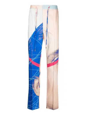 LIMITATO Painterly-print Trousers - Multicolour