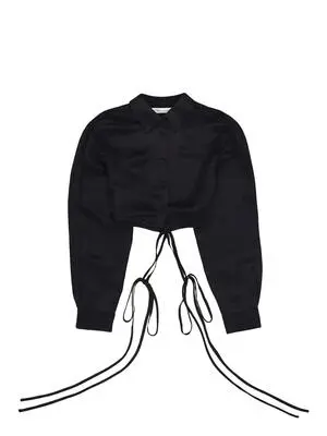 Christopher Esber Tie-fastening Silk Shirt - Black