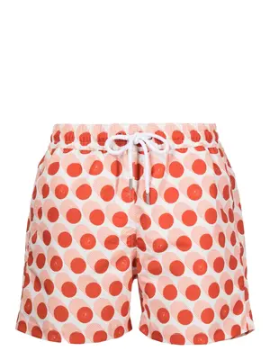 Frescobol Carioca Polka-dot Swim Shorts - Orange