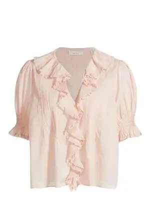 DÔEN Henri Ruffled Top - Blush