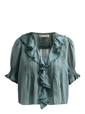 DÔEN Henri Ruffled Top - Seafare